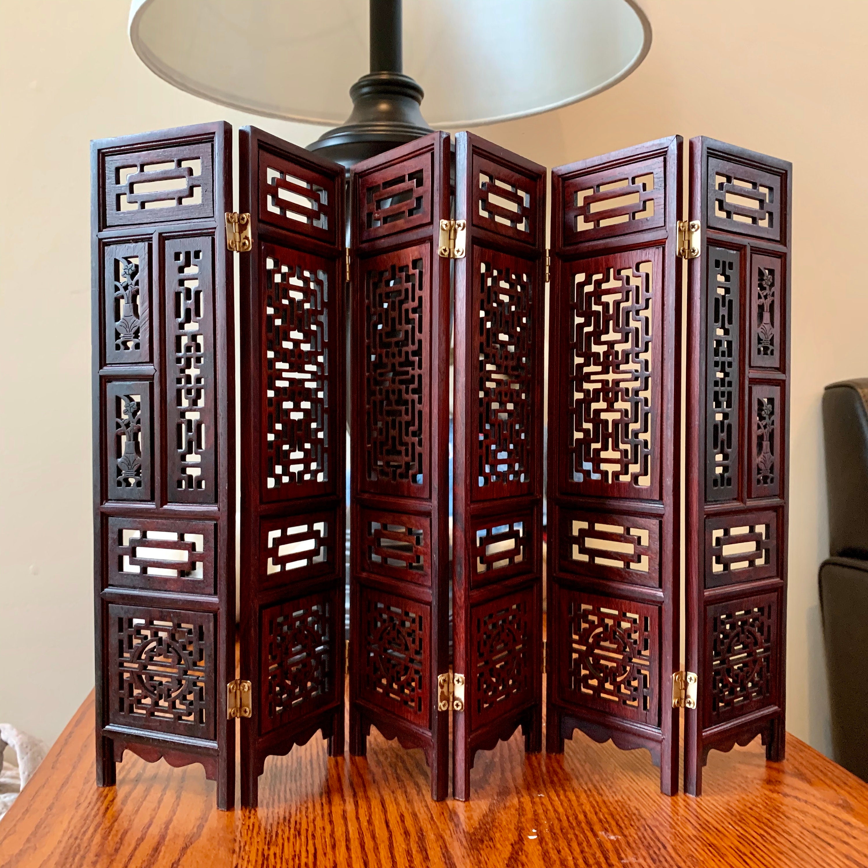 Miniature Furniture Handmade Red Rosewood Mini Screen Ring - Etsy