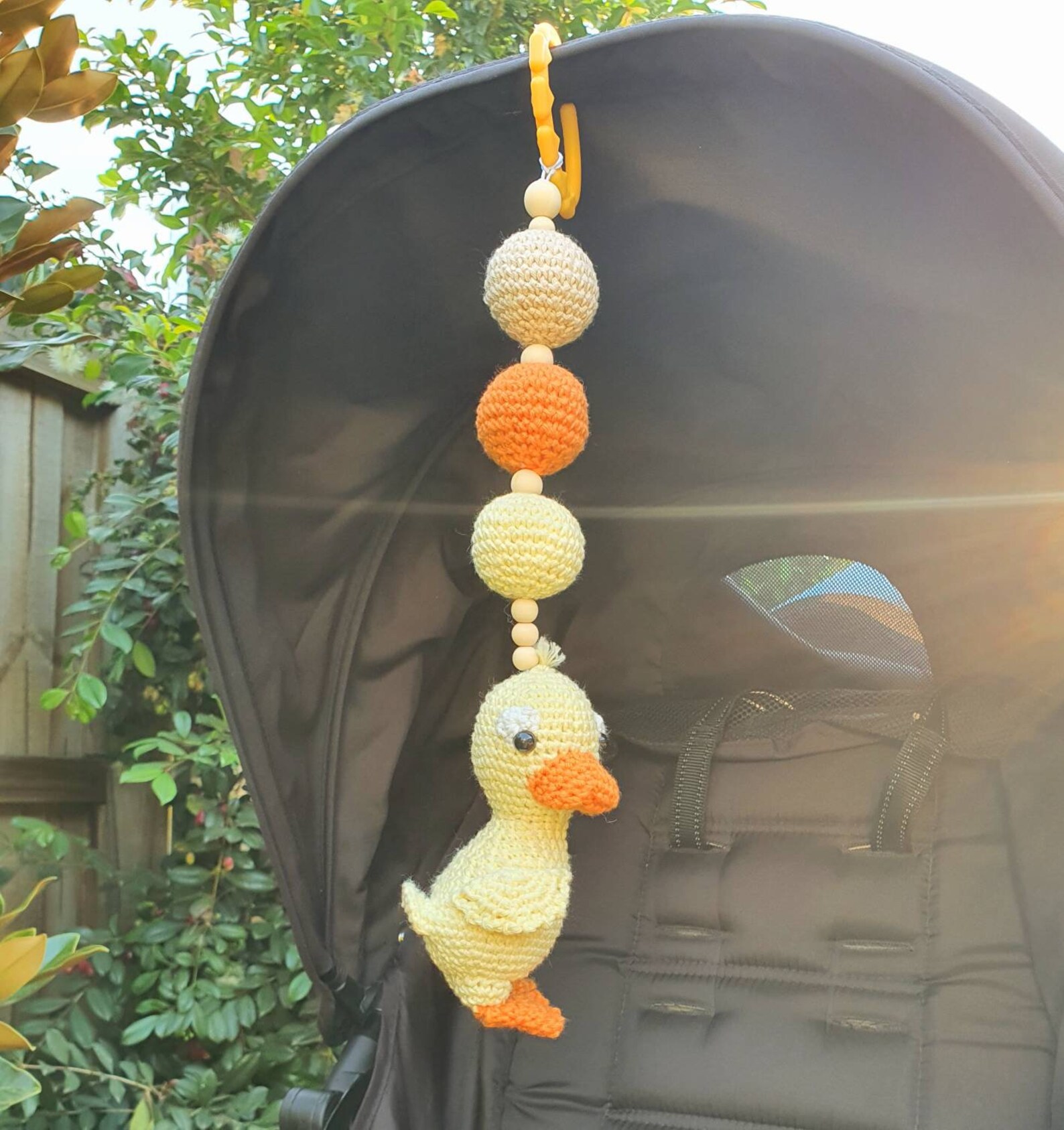 Cute Duck Rattle Pram Stroller Mobil Clip on Hanging Toy | Etsy