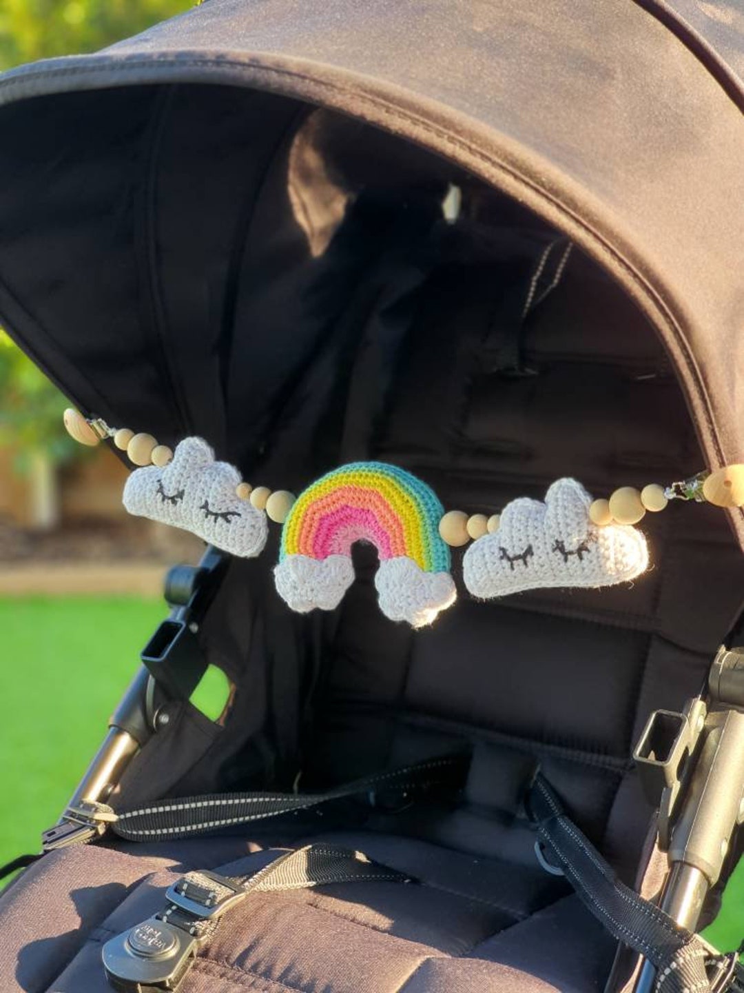 Garland for Pram,crochet Rainbow Stroller Toy,stroller/pram Chain Toy ...