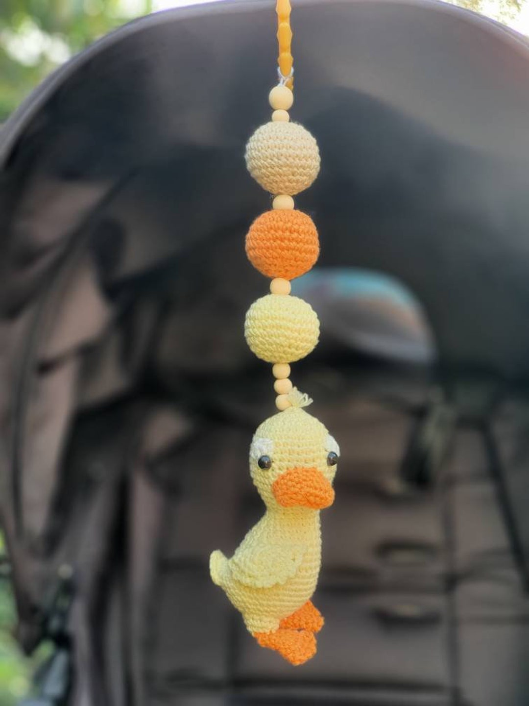 Cute Duck Rattle, Pram Stroller Mobil Clip on Hanging Toy Rattle ...