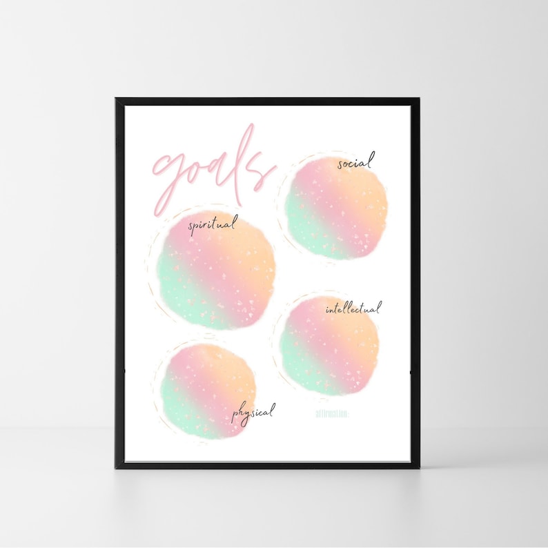 Printable Goal Sheet | LDS Goals for Youth and Children | 2021 Come ...