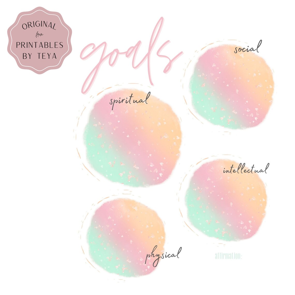 Printable Goal Sheet LDS Goals for Youth and Children 2021 - Etsy