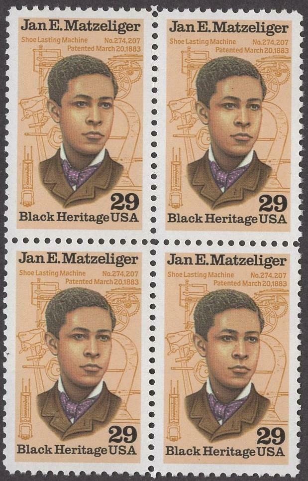 1991 Jan E. Matzeliger Black Heritage Block of 4 29c Postage - Etsy