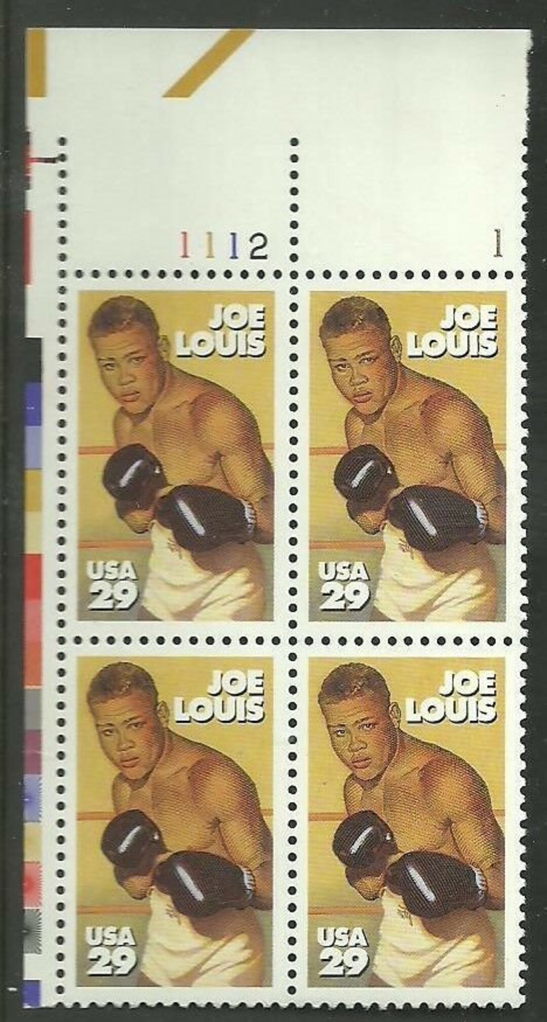 1993 Joe Louis Plate Block of 4 29c Postage Stamps, Sc 2766, MNH, OG - Etsy