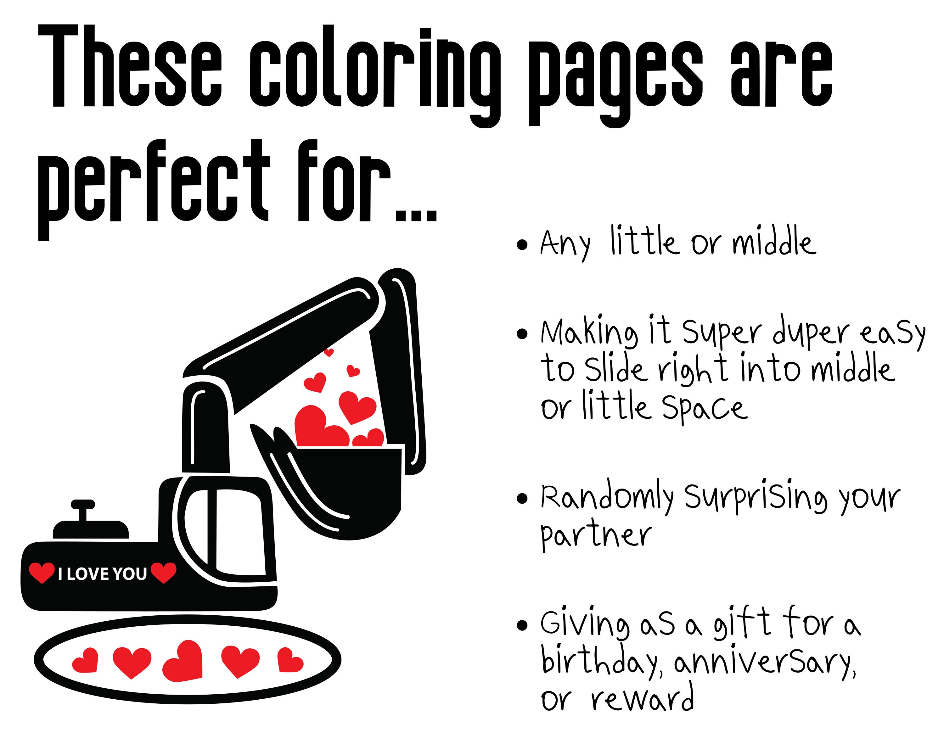 I Love Daddy Coloring Pages for Ddlg Ddlb Daddy Dom Cute - Etsy