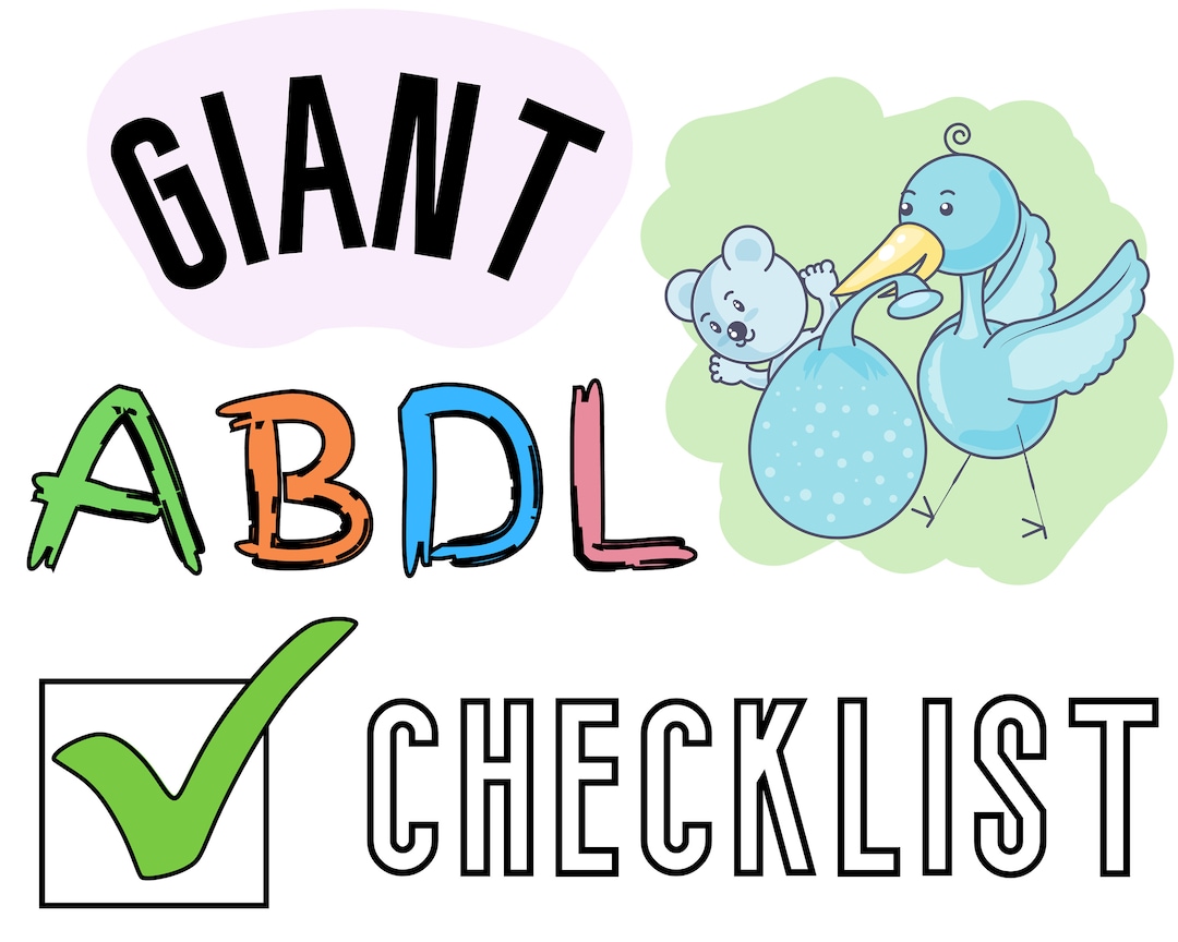 ABDL Checklist for Adult Baby Little Space, Caregiver Babygirl or Boy ...