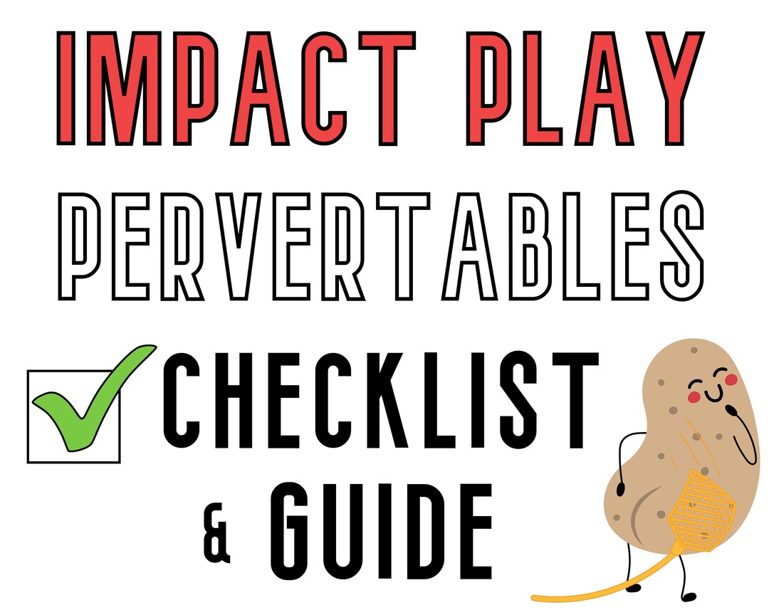 Impact Play Pervertables Checklist & Guide for Spanking DIY - Etsy