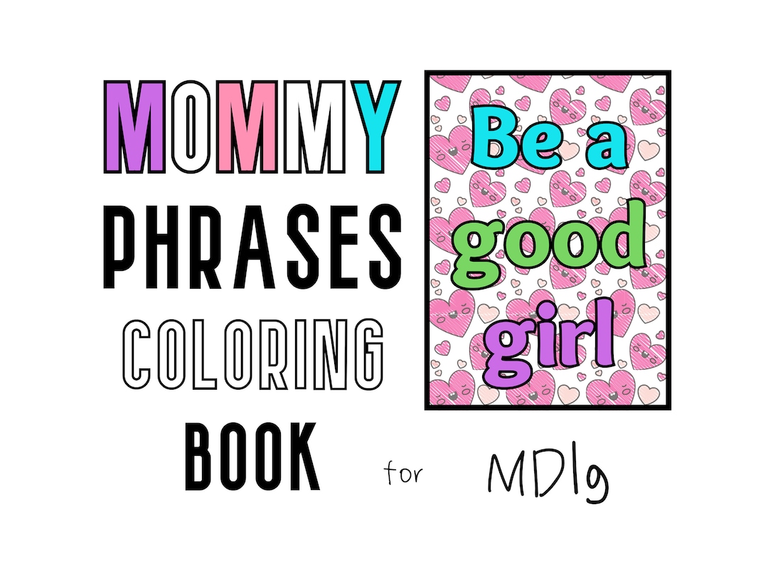 Mdlg Quotes Coloring Book for Little Space, Mommy Domme Little Girl ...