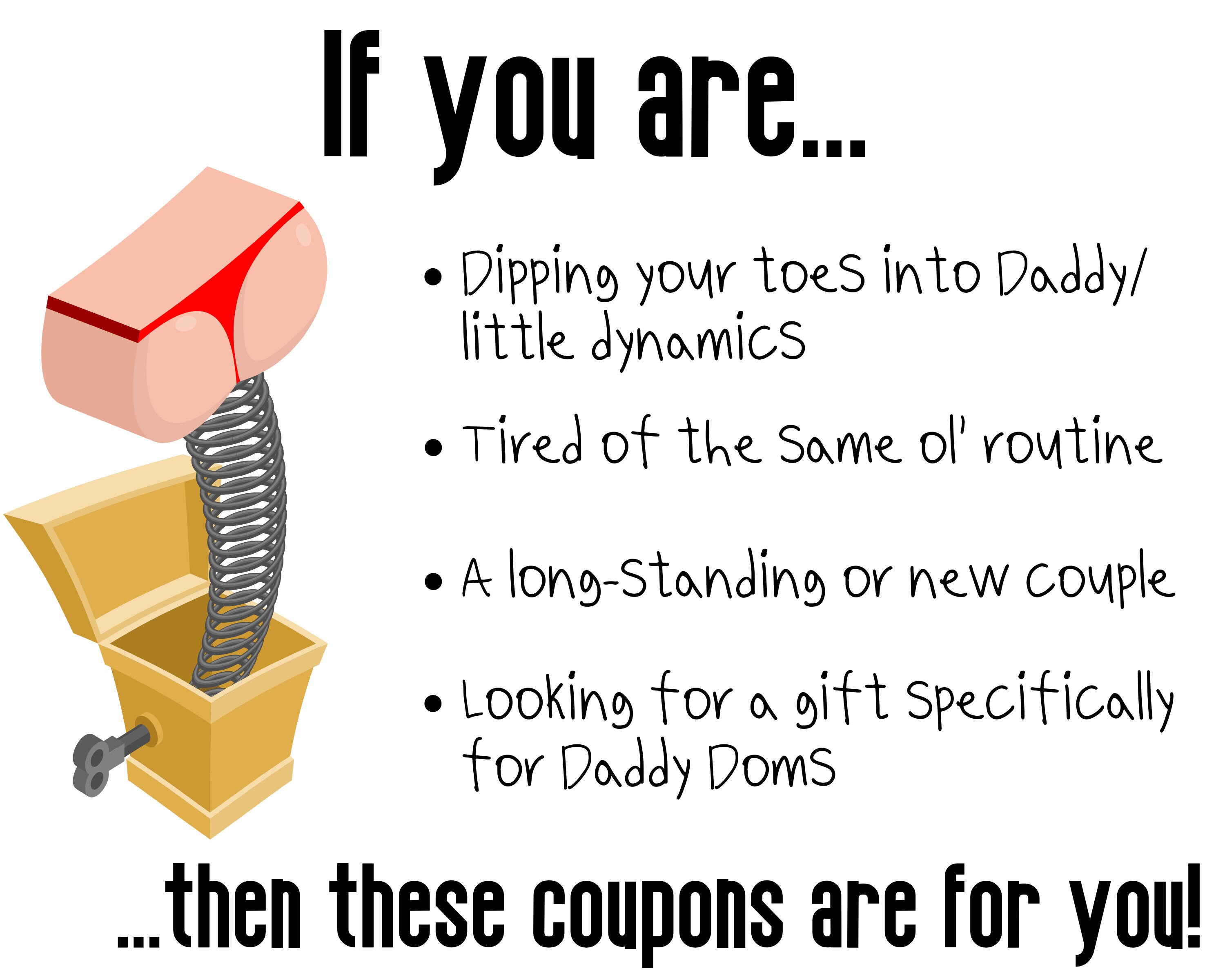 Daddy Dom Coupon Book for Ddlg & Ddlb, Valentines BDSM Gift Idea for ...