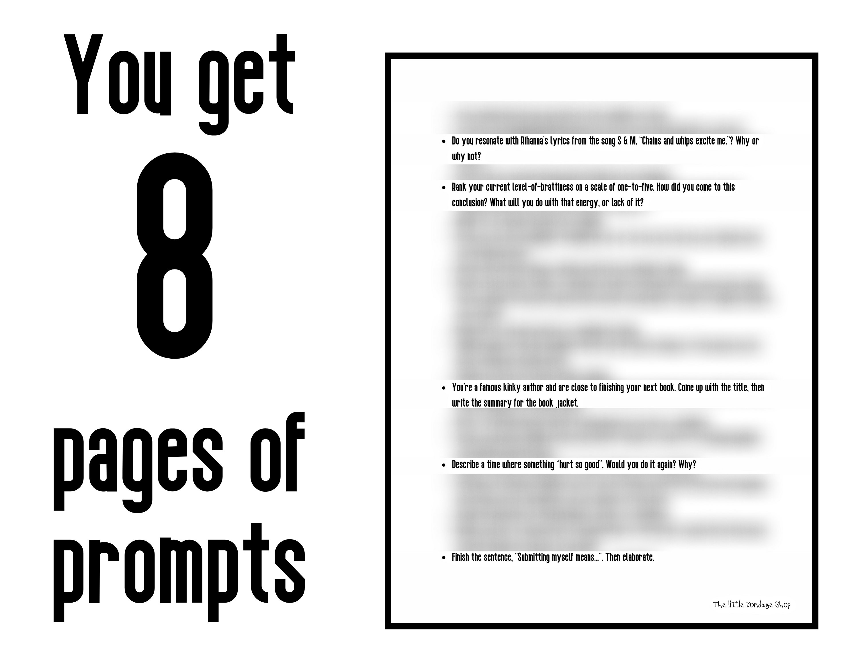 Submissive Journal Prompts for BDSM Diary, Dom Sub Kink Writing Task ...