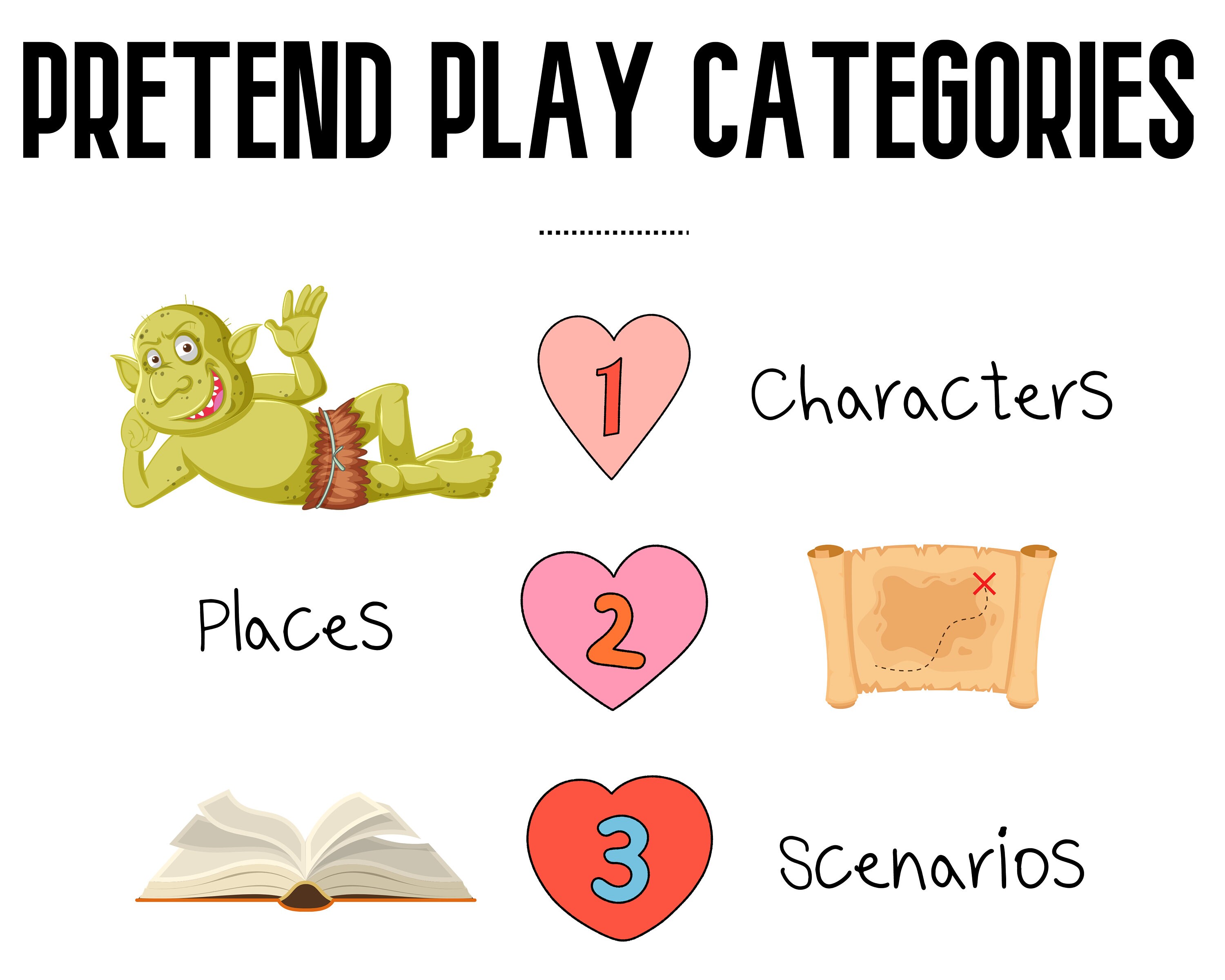 Pretend Play Ideas List as Coloring Pages Littlespace Make - Etsy