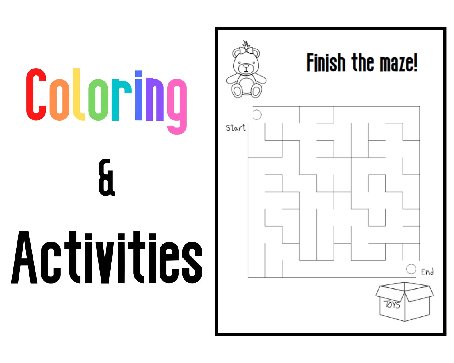 Littlespace Mystery Box Printable Coloring Activity Book for - Etsy France