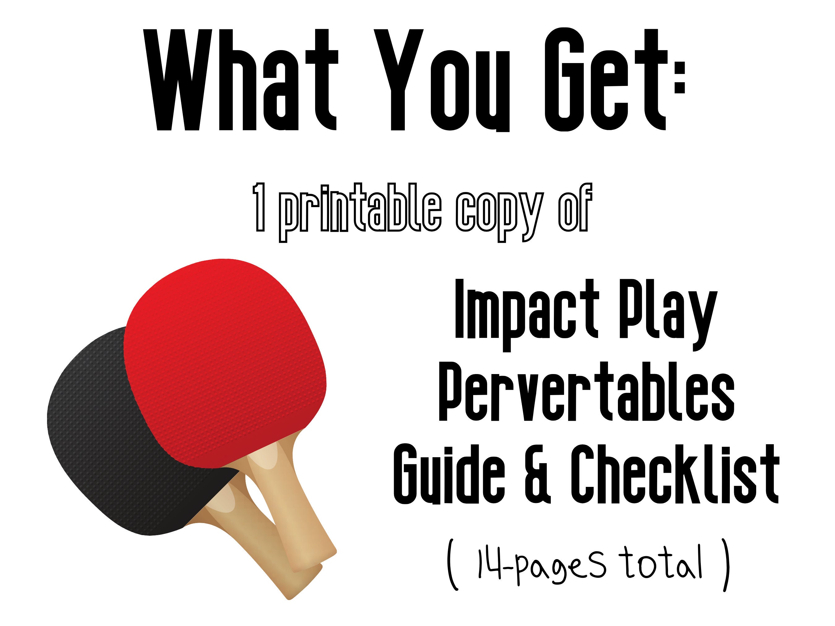 Impact Play Pervertables Checklist & Guide for Spanking, DIY BDSM Toys ...