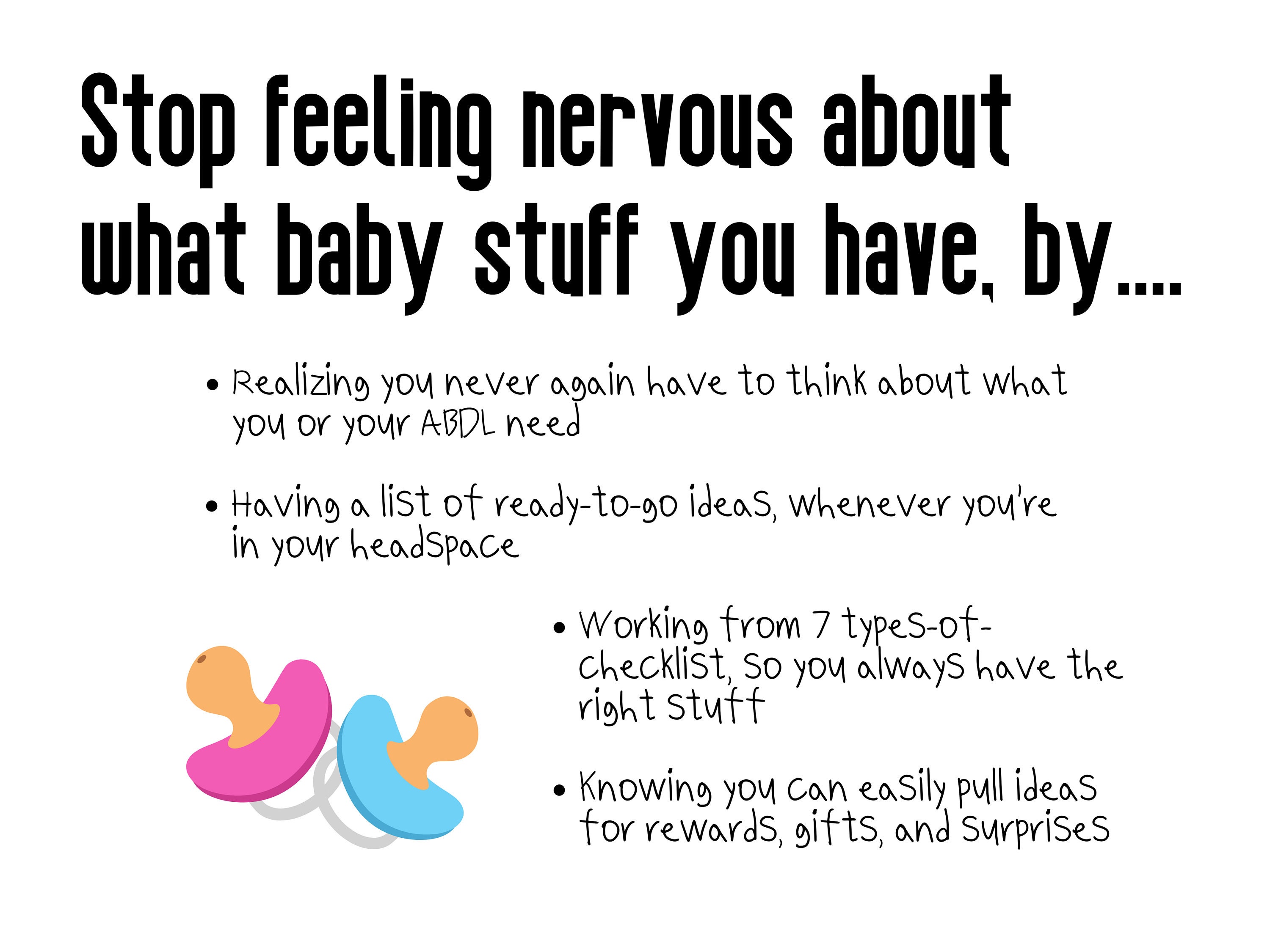 ABDL Checklist for Adult Baby Little Space, Caregiver Babygirl or Boy ...