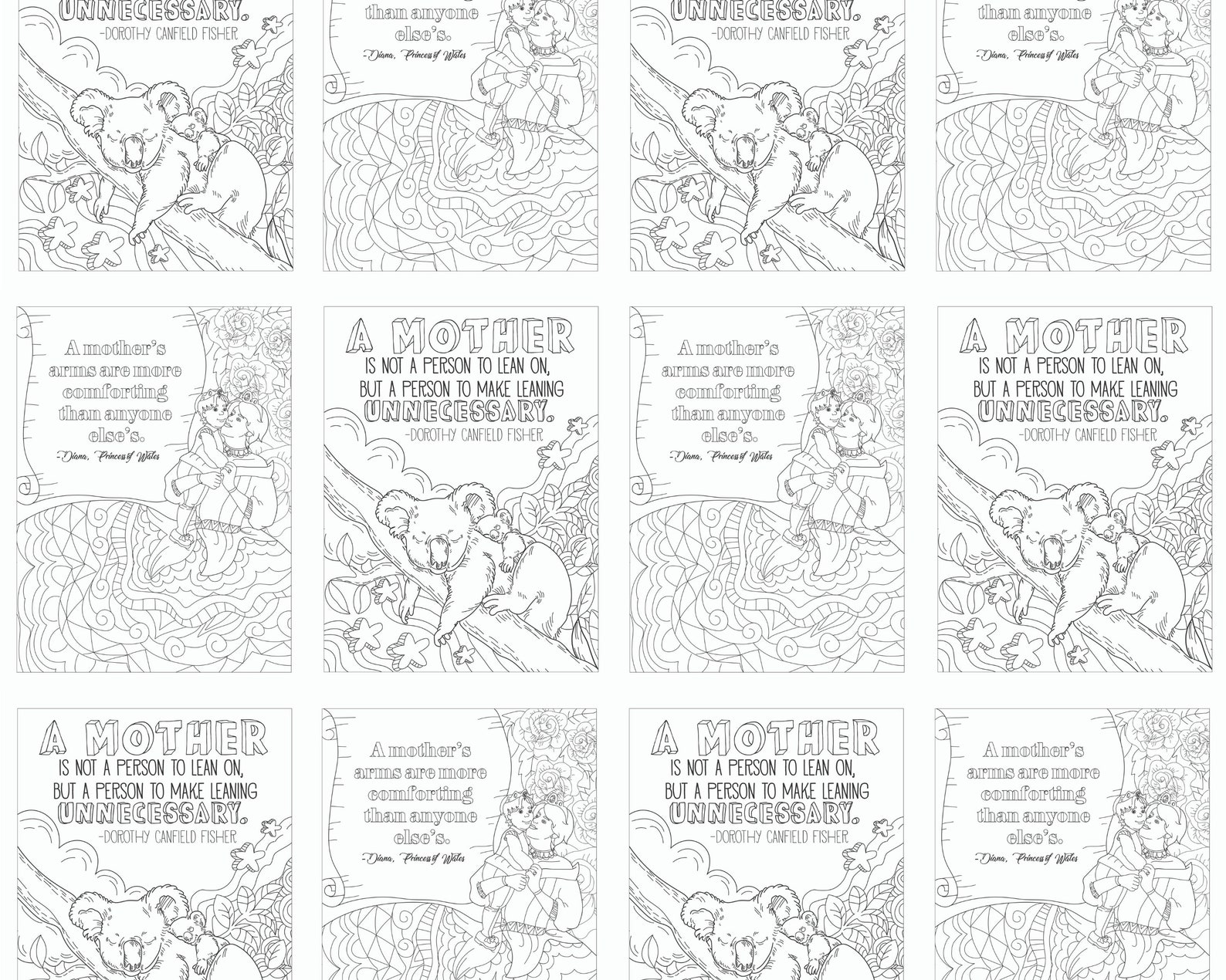 Mommy Domme Printable Coloring Book for Littlespace, Mother's Day Gift ...
