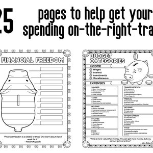 Budget Planner Book, Budgeting Printable Coloring Template for ...