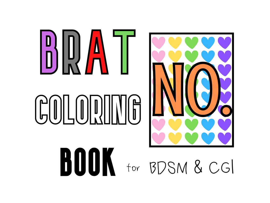 Spoiled Brat Coloring Book for BDSM Dom Sub Kink, Bratty Little Gift ...