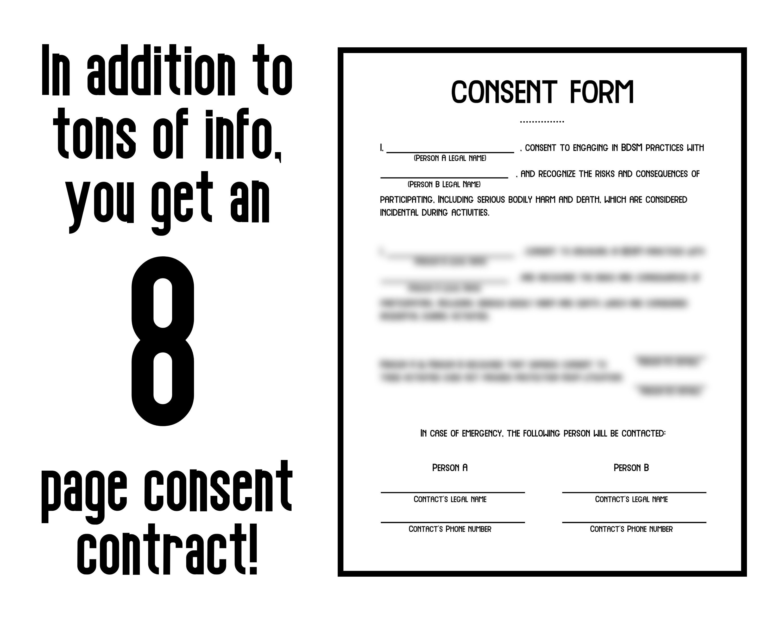 What is Consent Workbook & Guide Dom Sub BDSM Contract for - Etsy