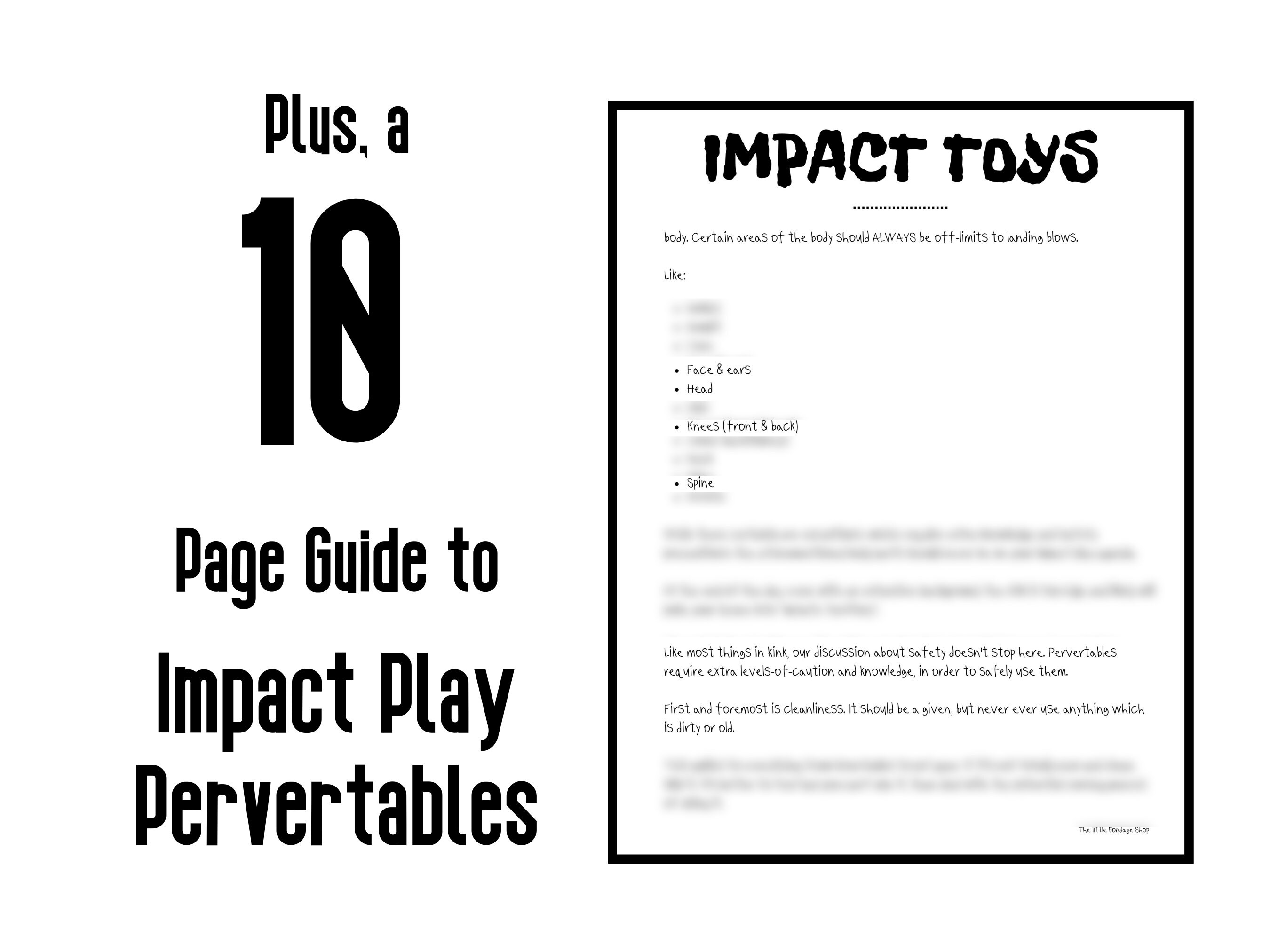 Impact Play Pervertables Checklist & Guide for Spanking, DIY BDSM Toys ...