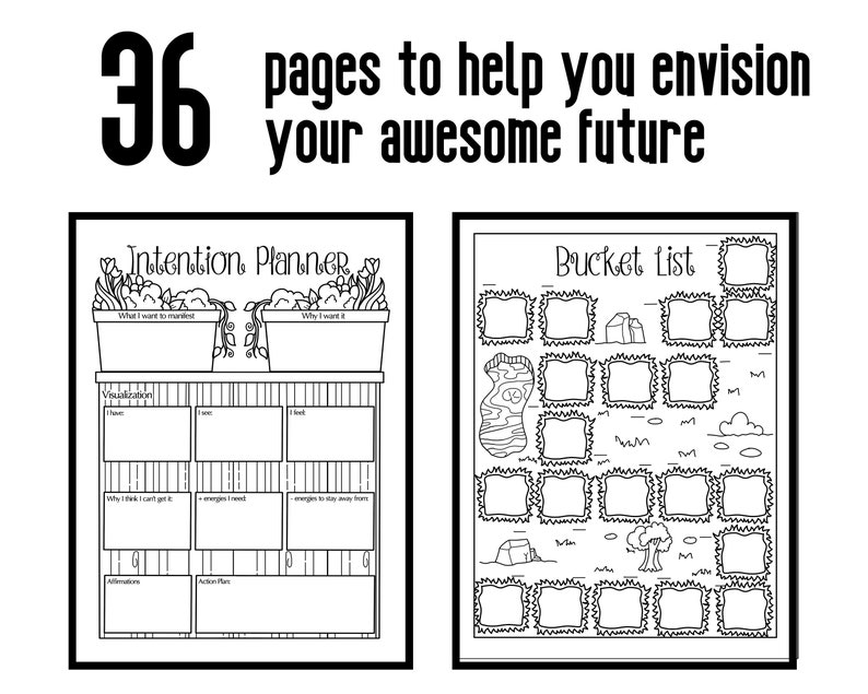 Vision Board Coloring Printable for Littlespace Dream Life - Etsy Canada