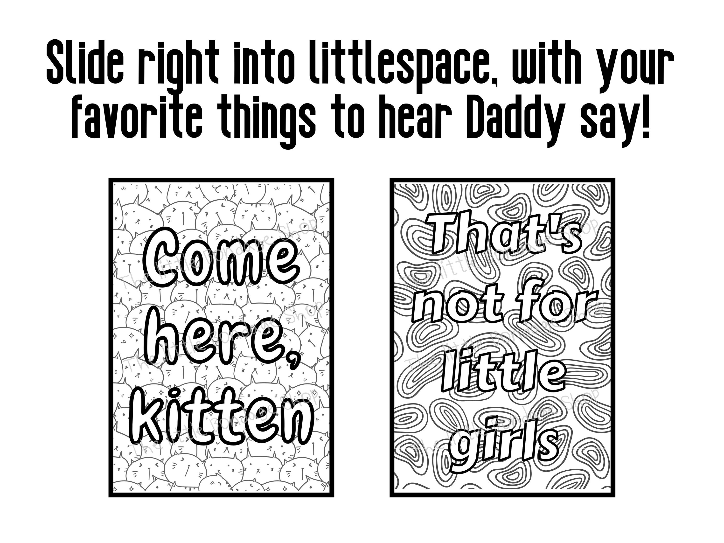 Ddlg Quote Coloring Book of Things Daddy Dom Says, Cute BDSM Little ...