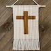 I Believe, Christian Macrame, Jesus, God, Cross Macrame, Gold Cross ...