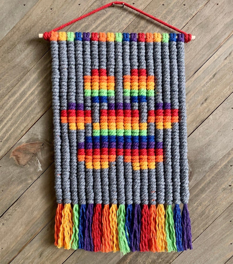 Rainbow Bridge Paw Print Macrame - Etsy