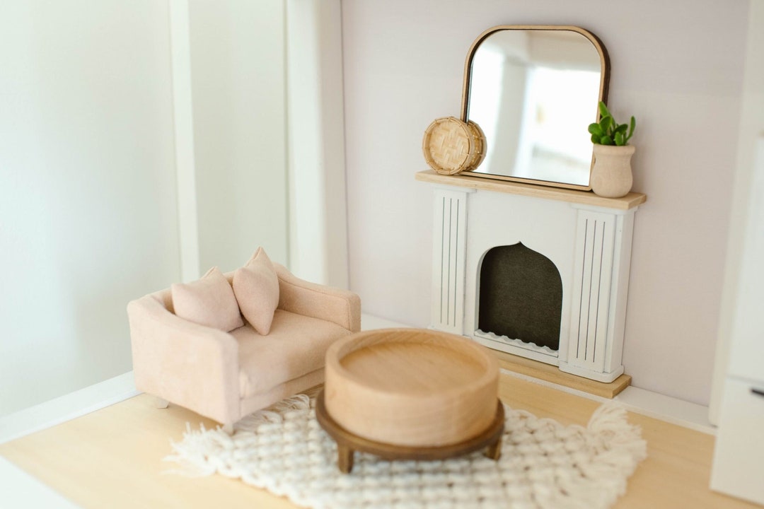 Adelaide Scoop Arm Accent Chair Barely Blush Macy Mae 1:12 Scale ...