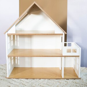 Heirloom Quality Dollhouse Natural Wood White USA Made Macy Mae 1:12 ...