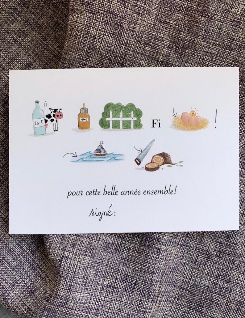 End of Year Rebus Card - Etsy