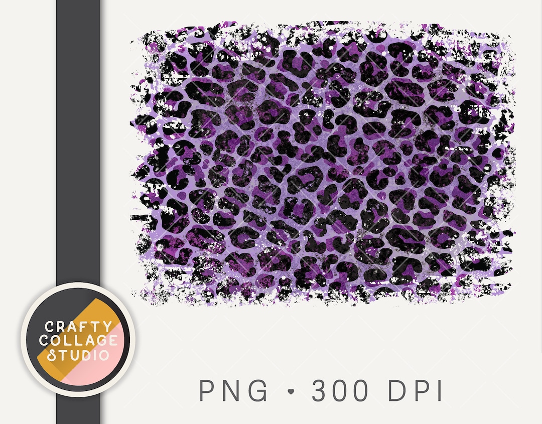 Purple Leopard PNG for Sublimation Design Download, Leopard Print ...