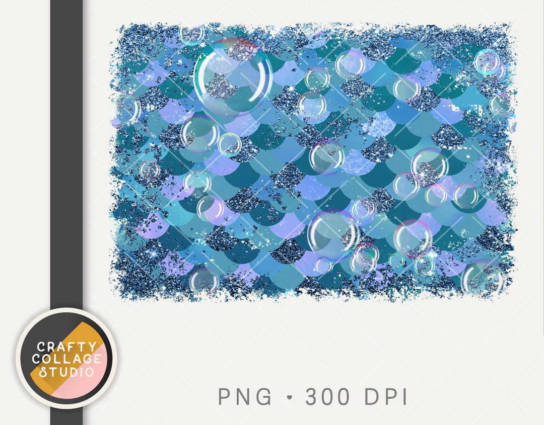 Mermaid PNG for Sublimation, Mermaid Scales Sublimation Design ...