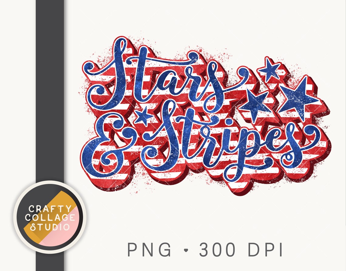 Patriotic PNG File for Sublimation, Stars and Stripes PNG Print File ...