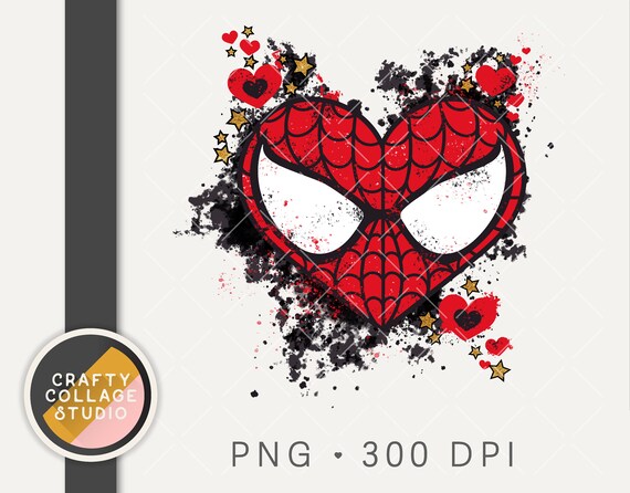 Spider Heart PNG Valentine's Day Sublimation Design Boy | Etsy