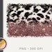 Cowhide Glitter PNG Sublimation Background, Cow Pattern Black and White ...