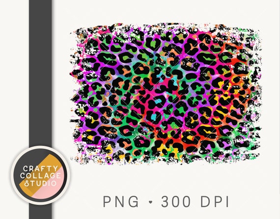 Leopard Sublimation Background Rainbow Tie Dye Sublimation - Etsy