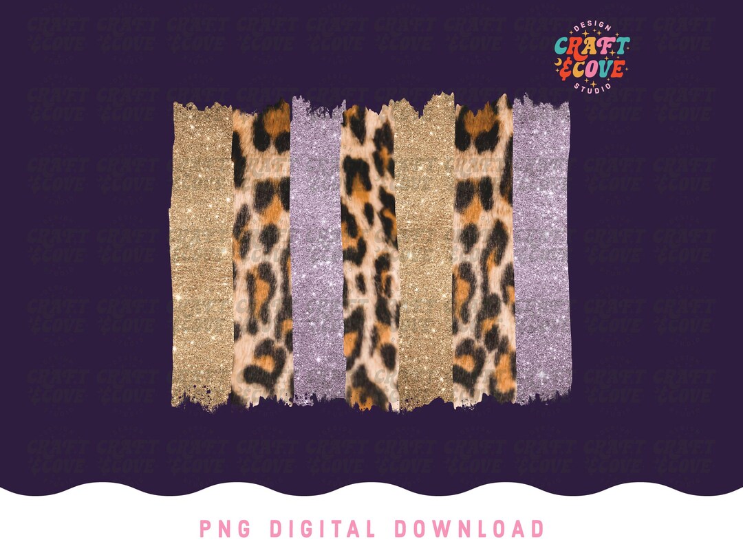 Purple Leopard Brushstroke Background File, Leopard Brushstrokes ...