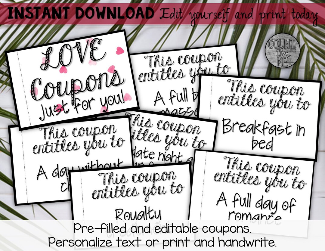 Spouse Coupon Book - Etsy
