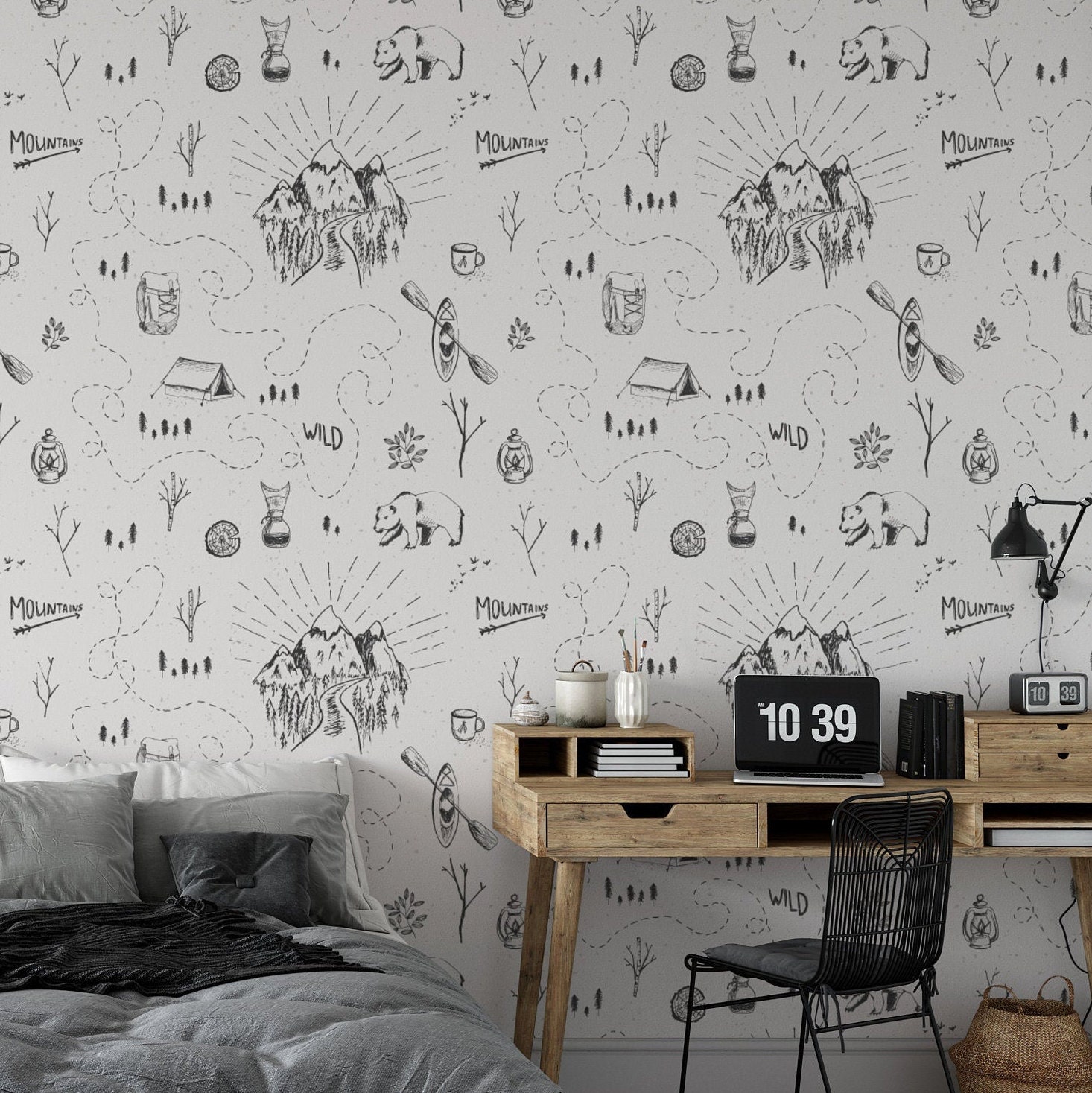 Big Adventure Wallpaper. Removable and Self Adhesive. Peel and | Etsy ...