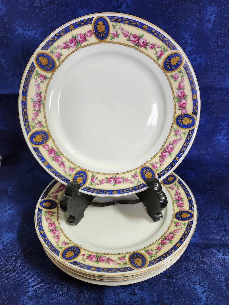 Set of Vintage Victoria Czechoslovakia Porcelain Salad/dessert Plates ...