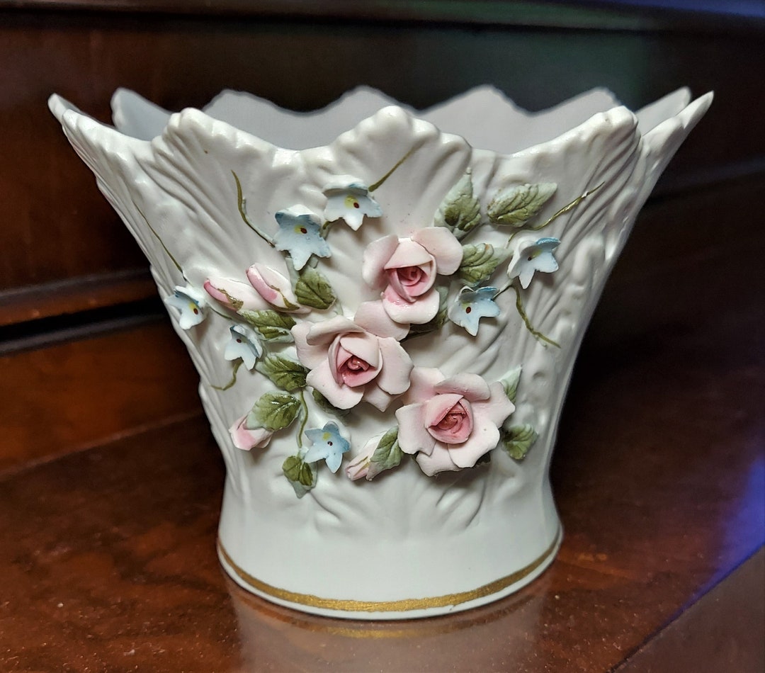 Lefton China Vase/planter Bowl - Etsy