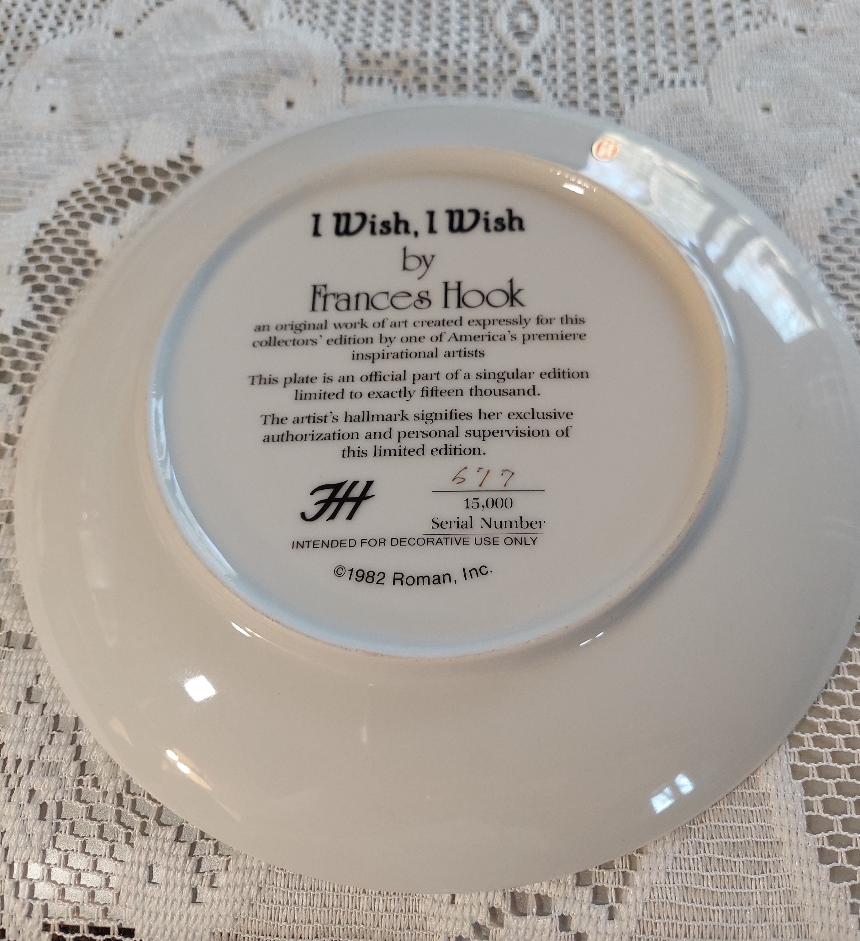 Set of 2 Frances Hook Collectible Plates - Etsy