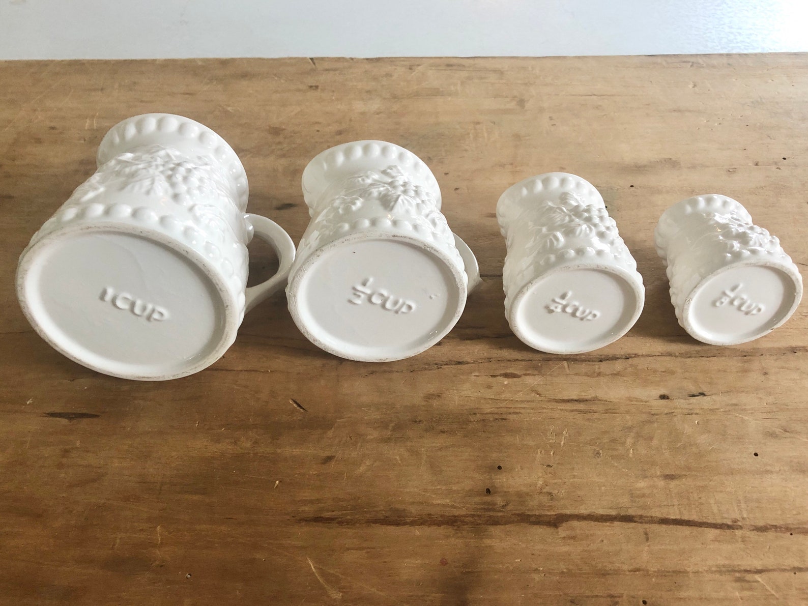 White Measuring Cups - Etsy