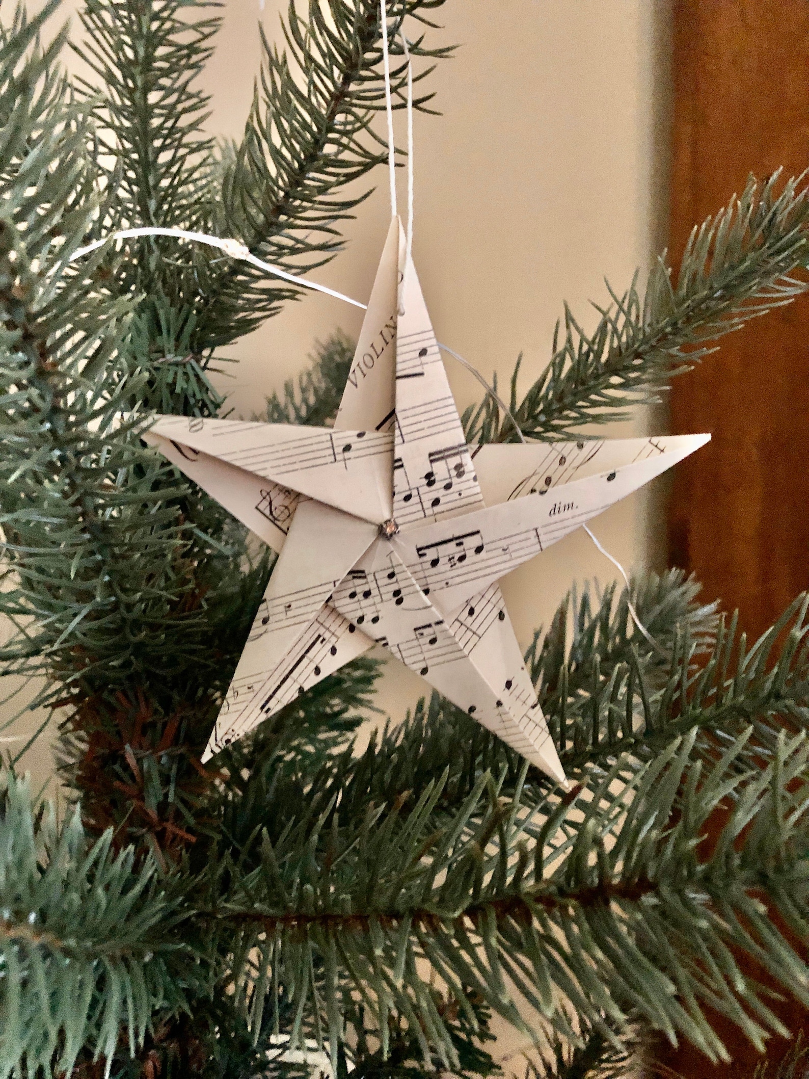 5 Paper Stars. Christmas Tree Star. Christmas Ornament. Handmade ...