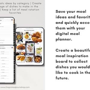 The Complete Digital Meal Planner | Weekly Meal Planner | Recipe Book ...