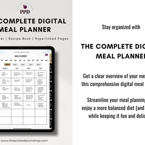The Complete Digital Meal Planner | Weekly Meal Planner | Recipe Book ...