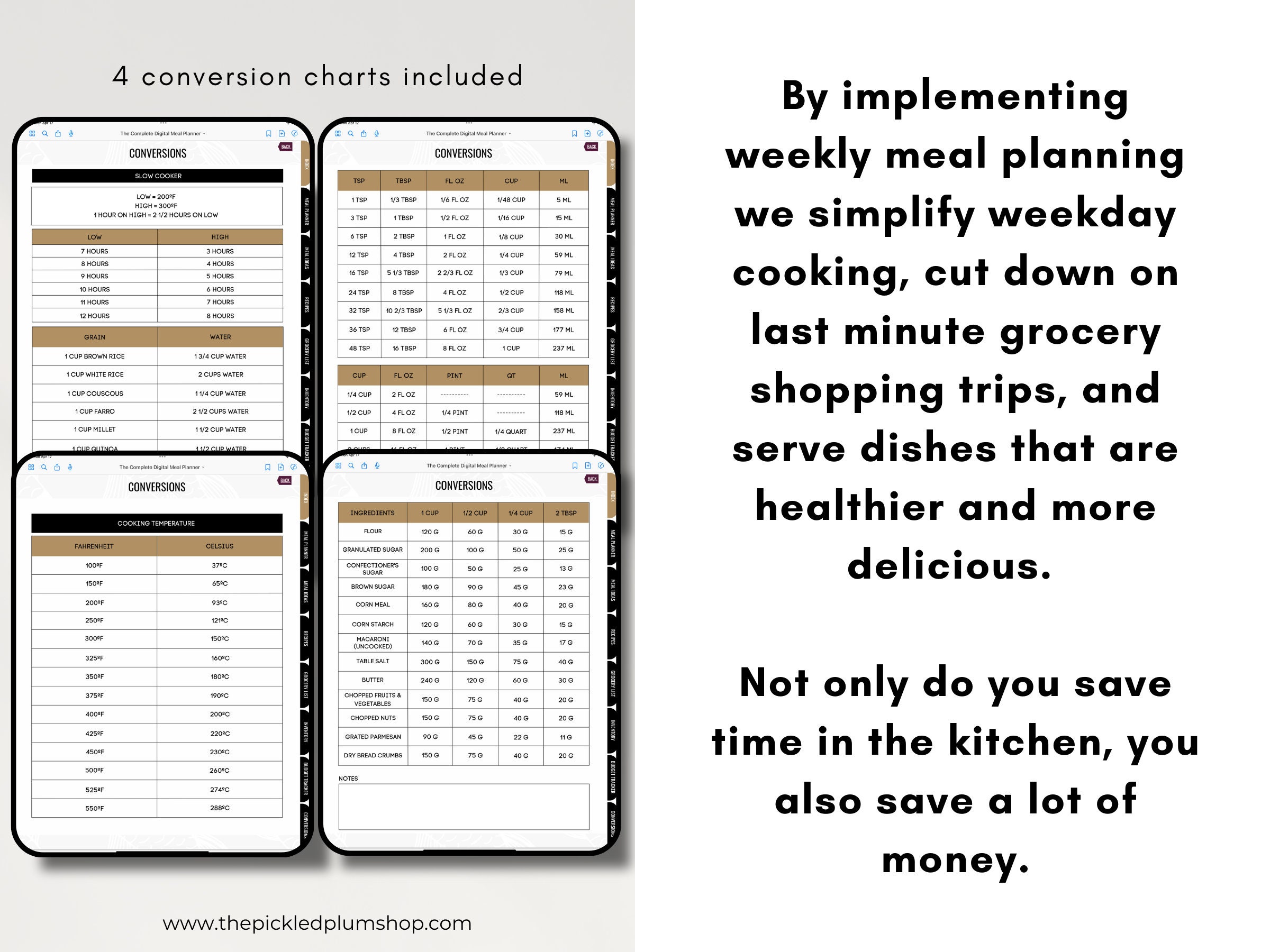 The Complete Digital Meal Planner | Weekly Meal Planner | Recipe Book ...