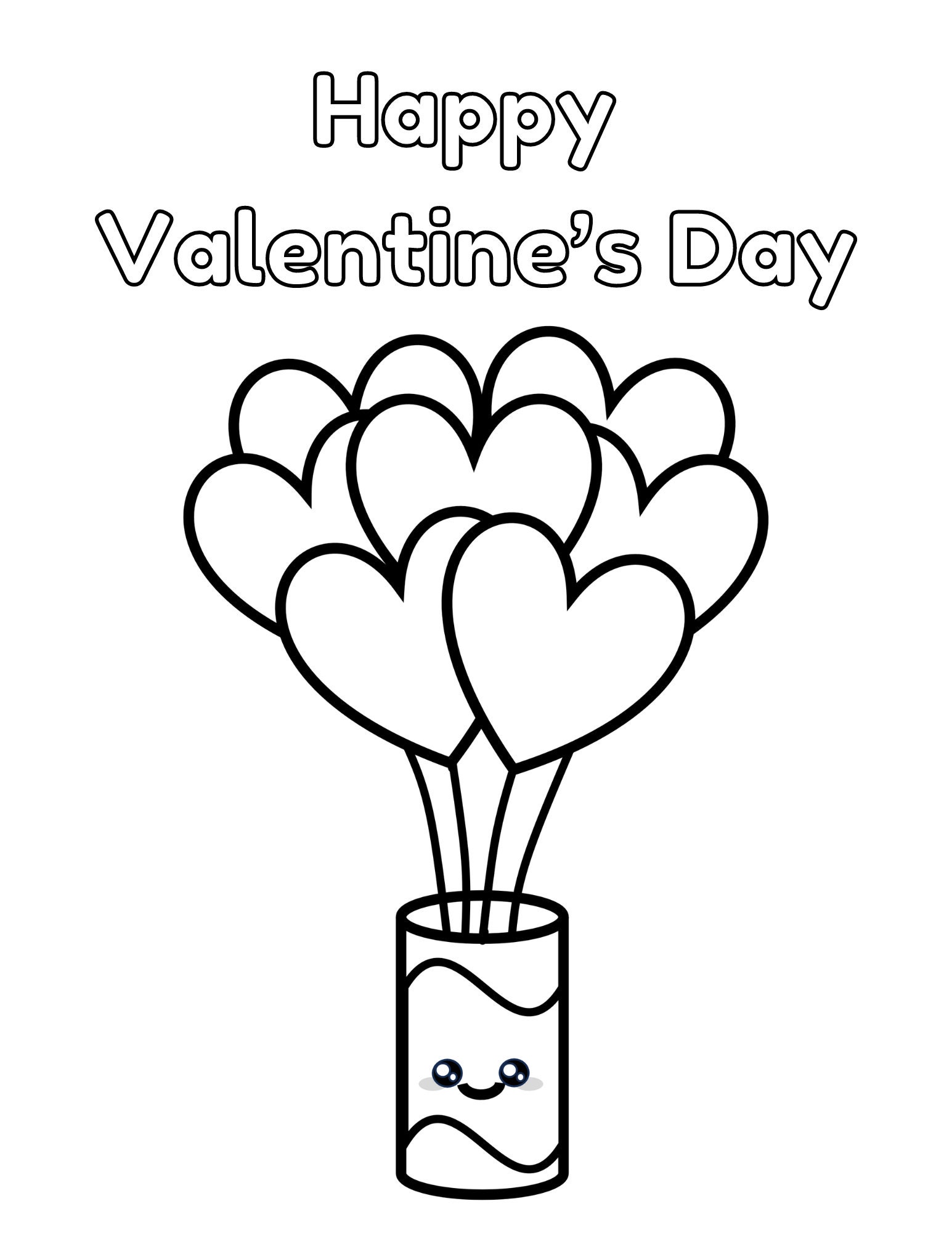 KAWAII VALENTINE COLORING - Etsy
