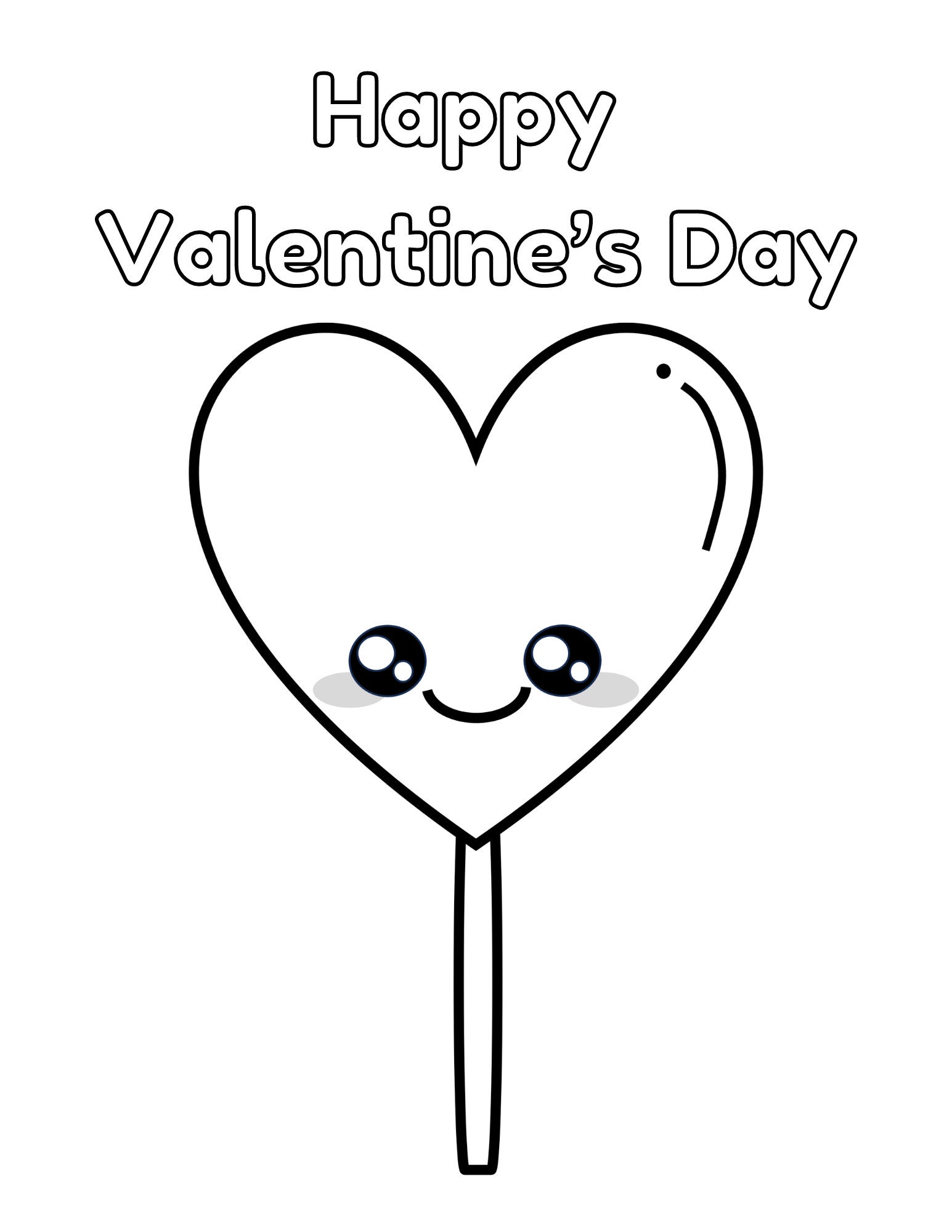 KAWAII VALENTINE COLORING - Etsy