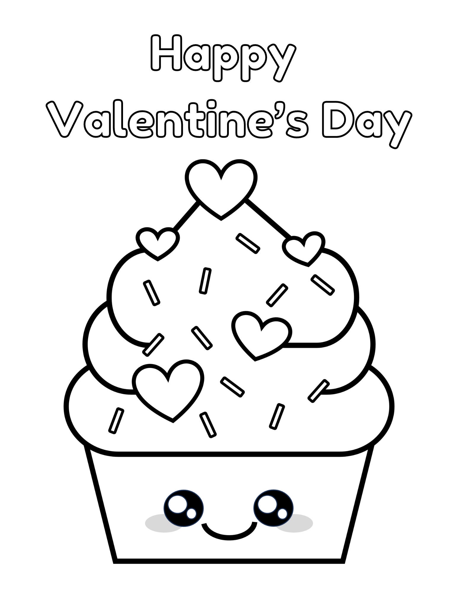 KAWAII VALENTINE COLORING - Etsy